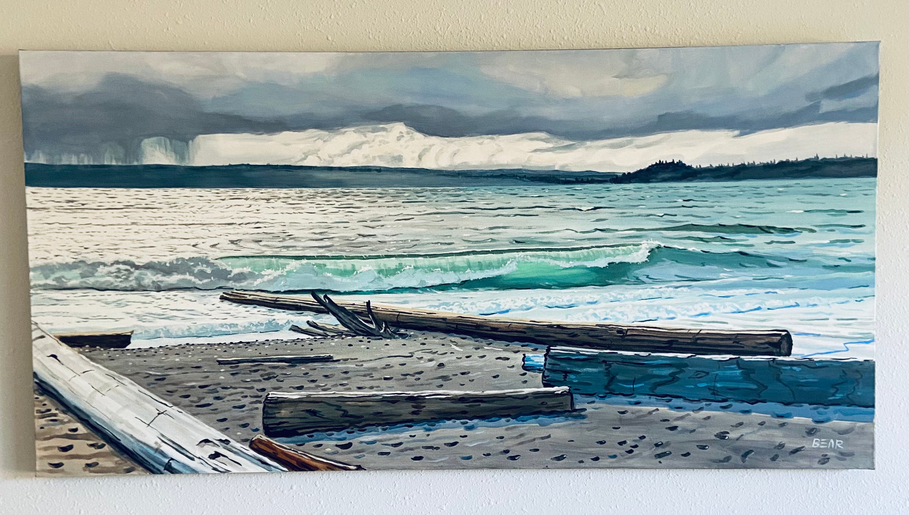 [SOLD] Rain Break | Bear Carpenter Art