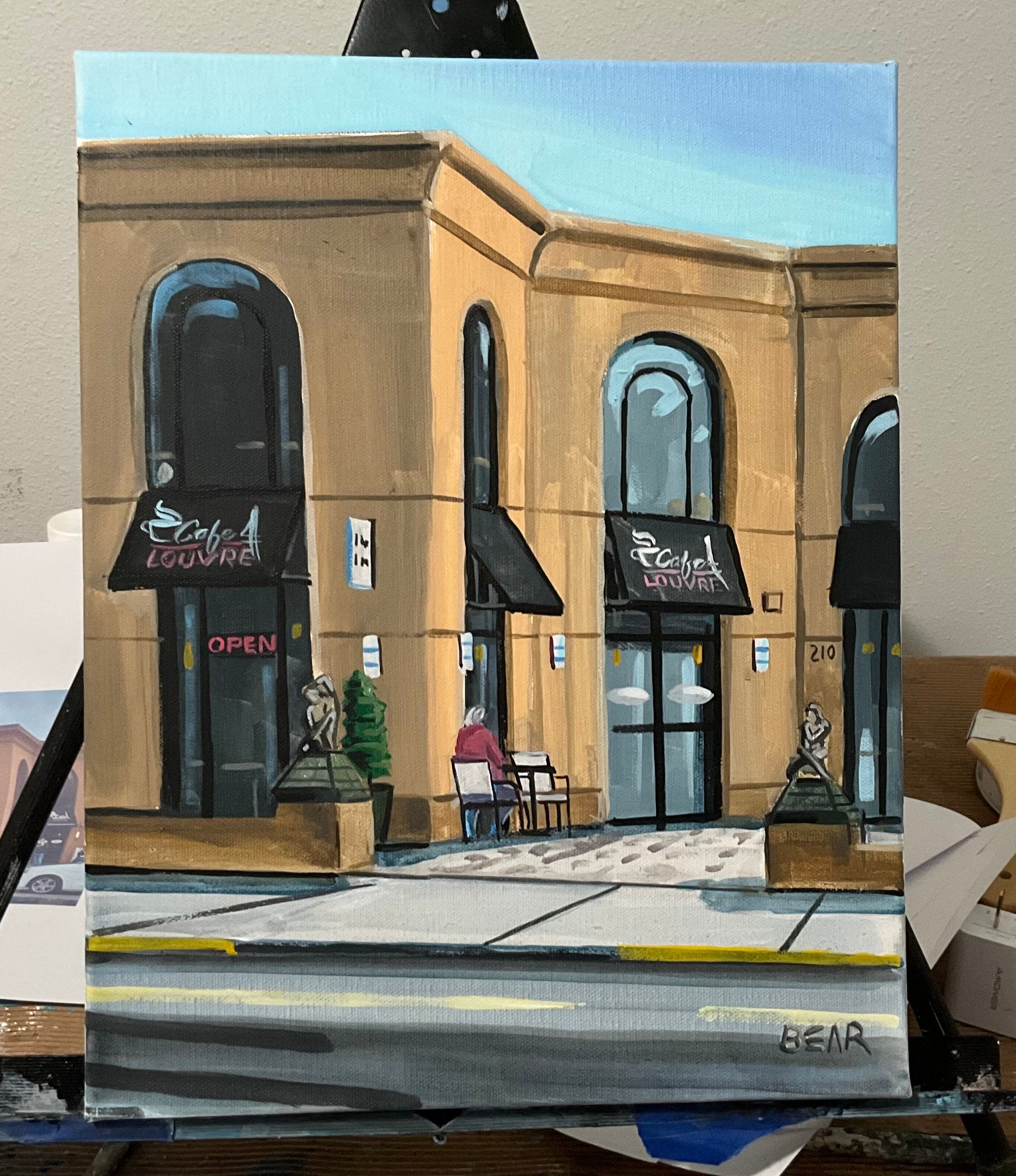 Louvre Cafe, Edmonds (PRINT) | Bear Carpenter Art
